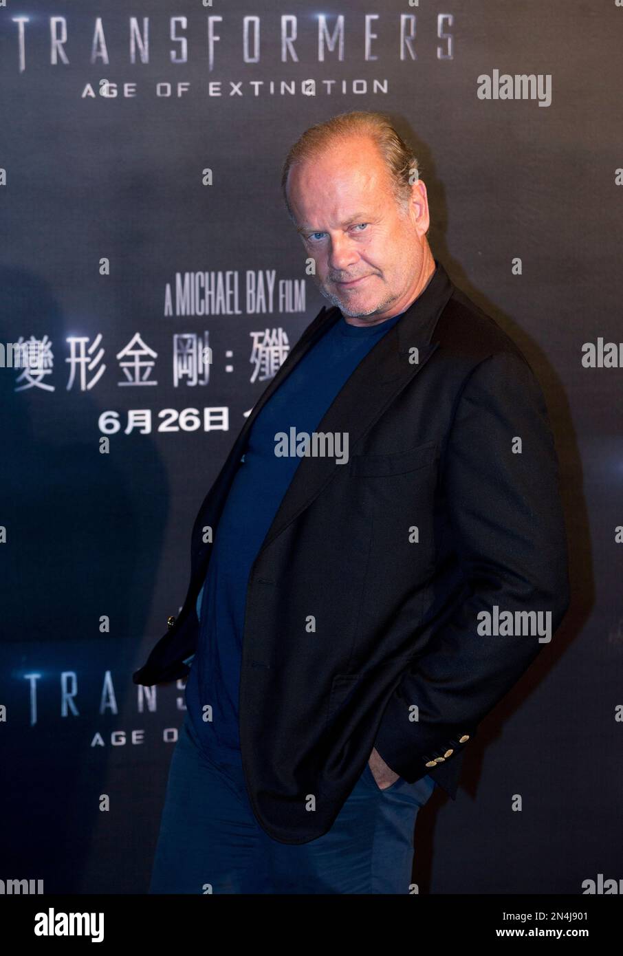 American actor Kelsey Grammer poses before a news conference for his ...