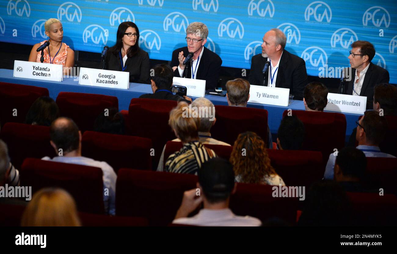 From left, Yolanda Cochran, Georgia Kacandes, Jay Roewe, Ty Warren, and ...