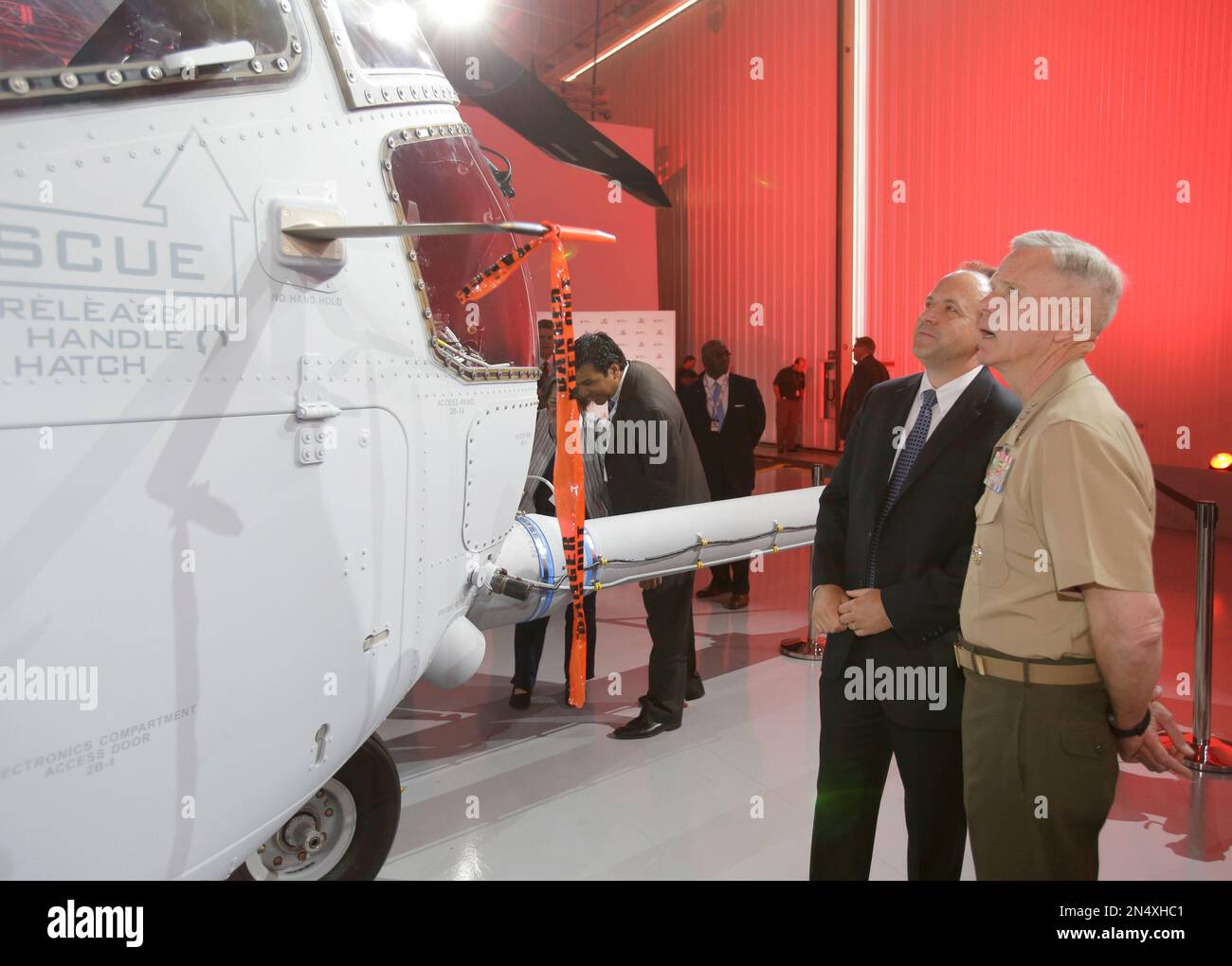 Gen. James Amos, right, U.S. Marine Corps Commandant and Michael Torok ...