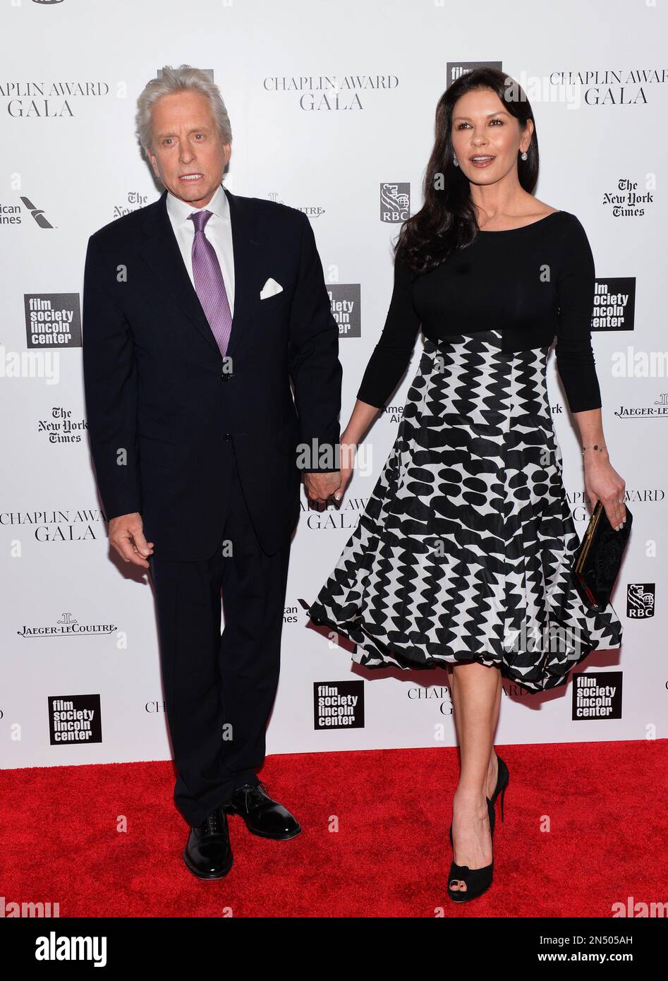 Actors Michael Douglas and wife Catherine Zeta-Jones attend the 41st ...