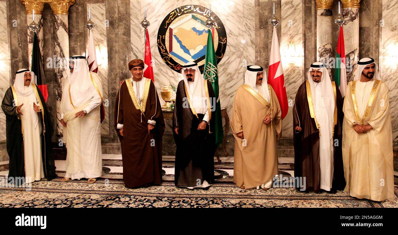 FILE - In this Tuesday, May 11, 2010 file photo, Arab gulf leaders from ...