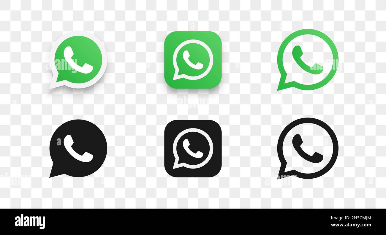 Whatsapp logo schwarz Stock-Vektorgrafiken kaufen - Alamy