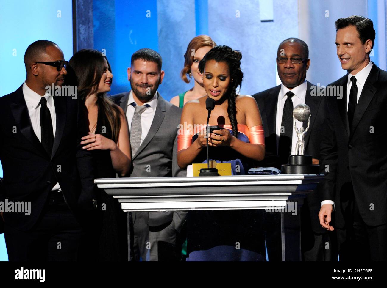 From left, Columbus Short, Katie Lowes, Guillermo Díaz, Darby ...
