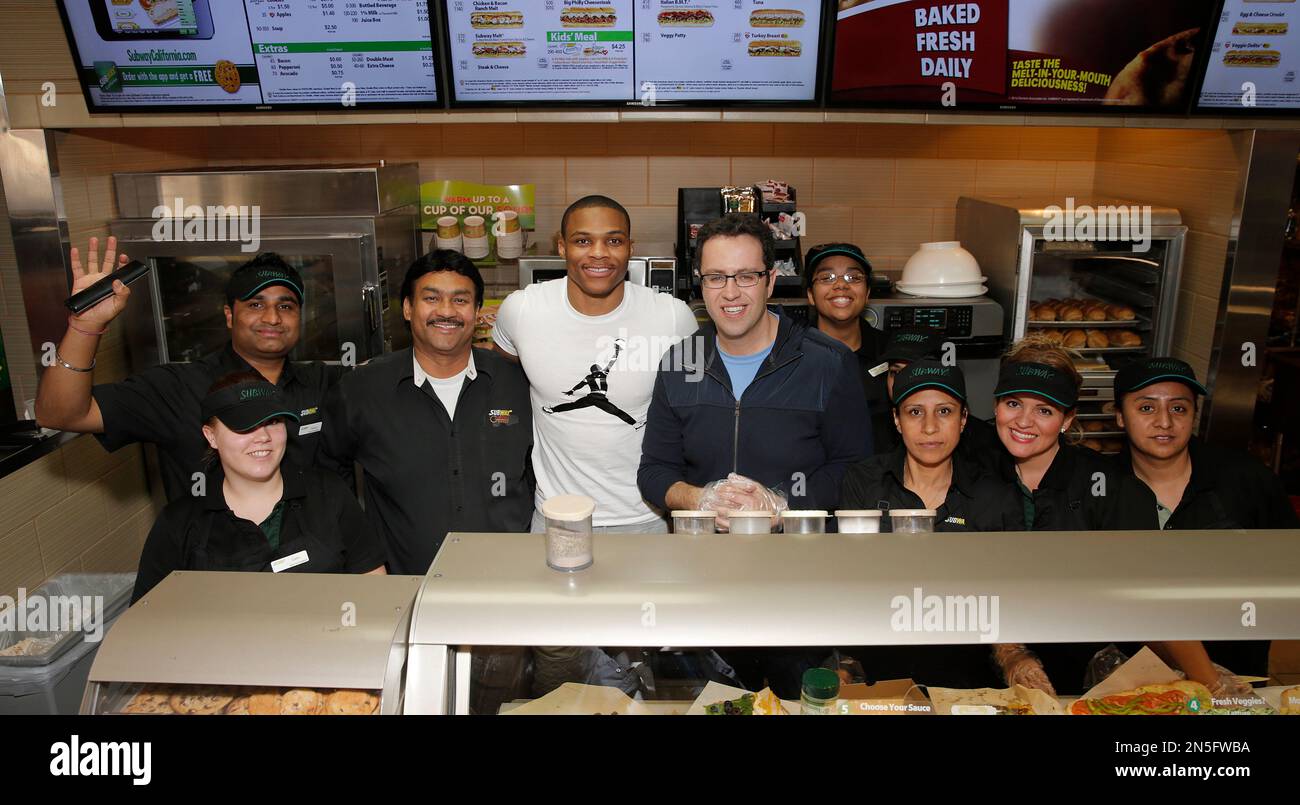 IMAGE DISTRIBUTED FOR SUBWAY RESTAURANTS - Basketball star Russell ...