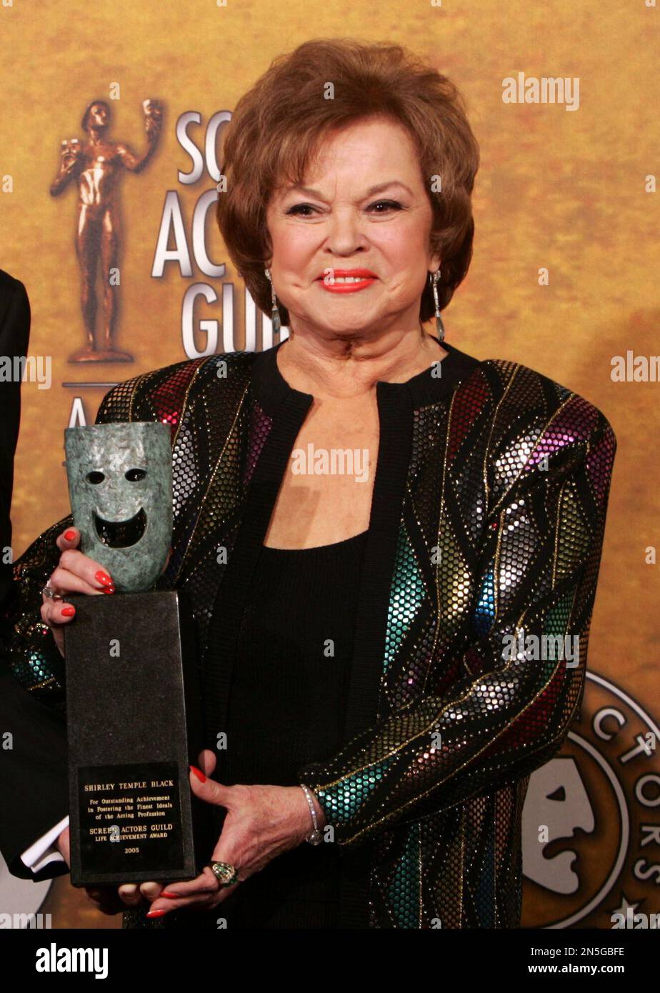 FILE - In this Jan. 29, 2006 file photo, Shirley Temple Black poses ...