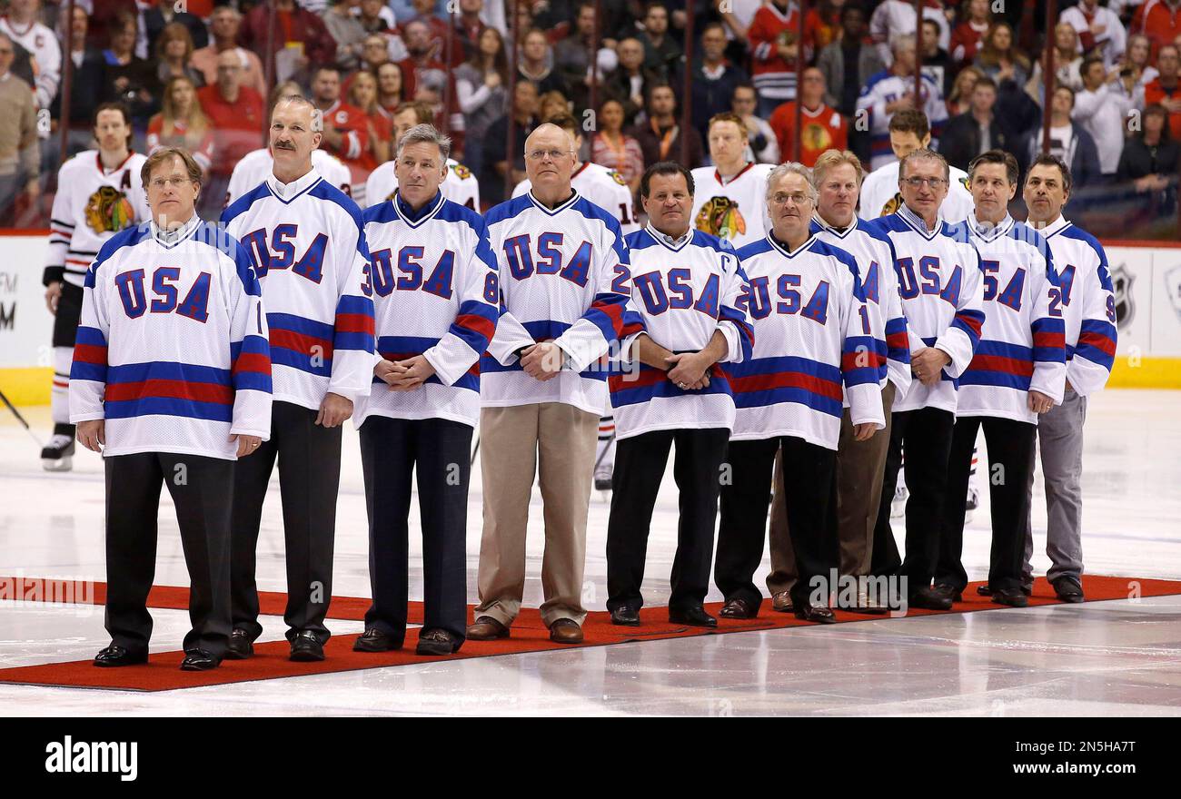 Members of the gold medal 1980 "Miracle on Ice" U.S. Olympic hockey ...