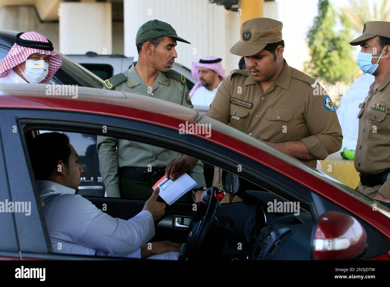 FILE - I this file photo taken Friday, Nov. 12, 2010, a Saudi policeman ...