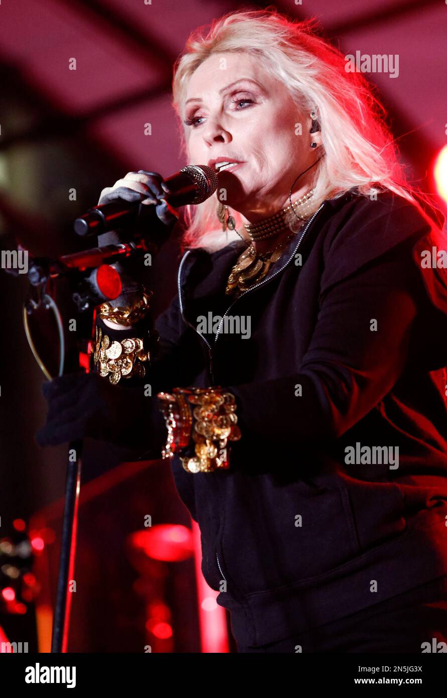 Singer Debbie Harry is seen at the Concert at Super Bowl Boulevard ...