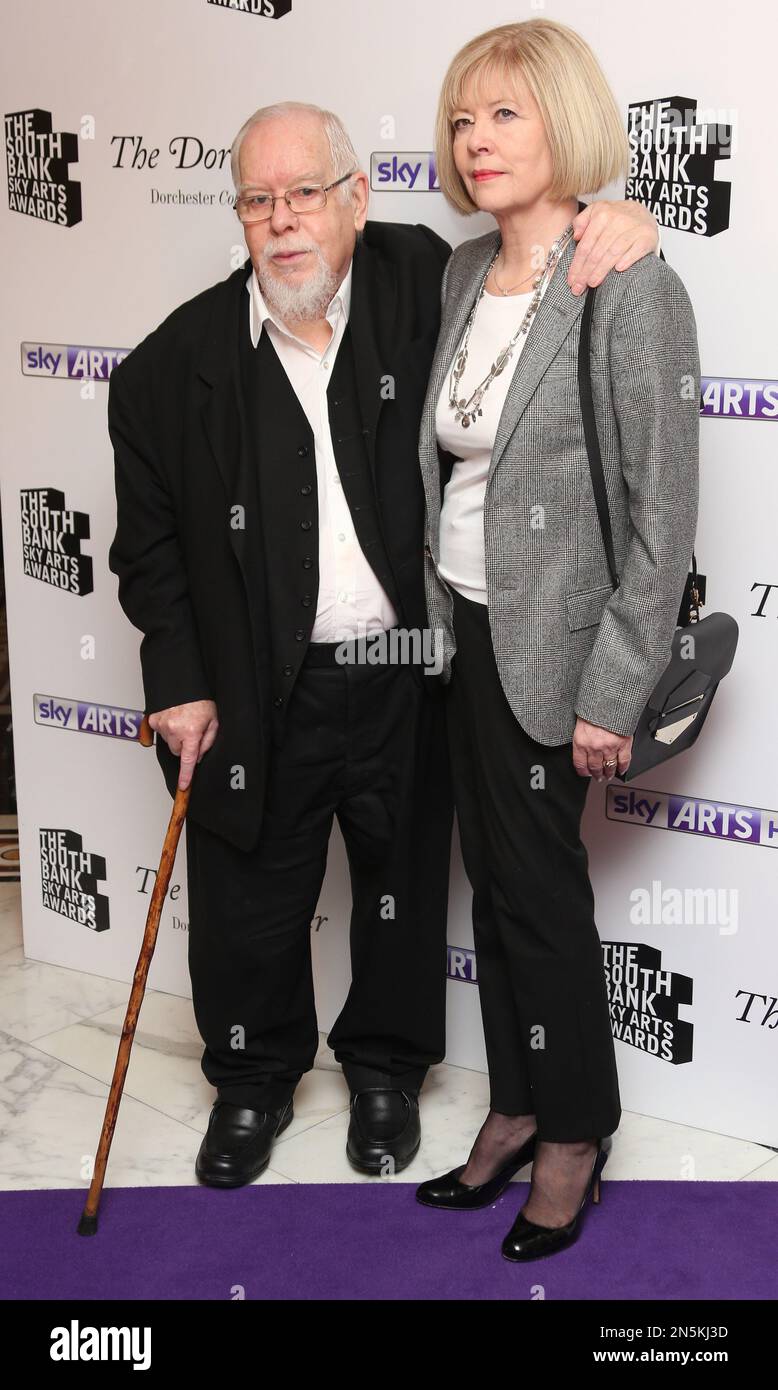 British artist Sir Peter Blake arrives with his wife Jann Haworth for ...