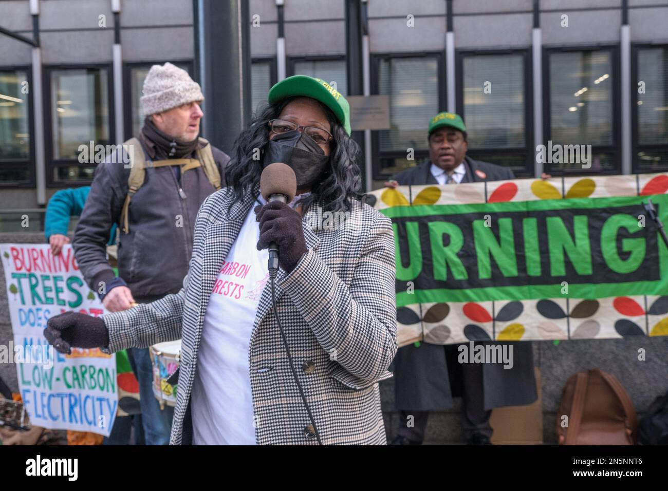 London, Großbritannien. 9. Februar 2023 Ein Aktivist aus South Carolina ...