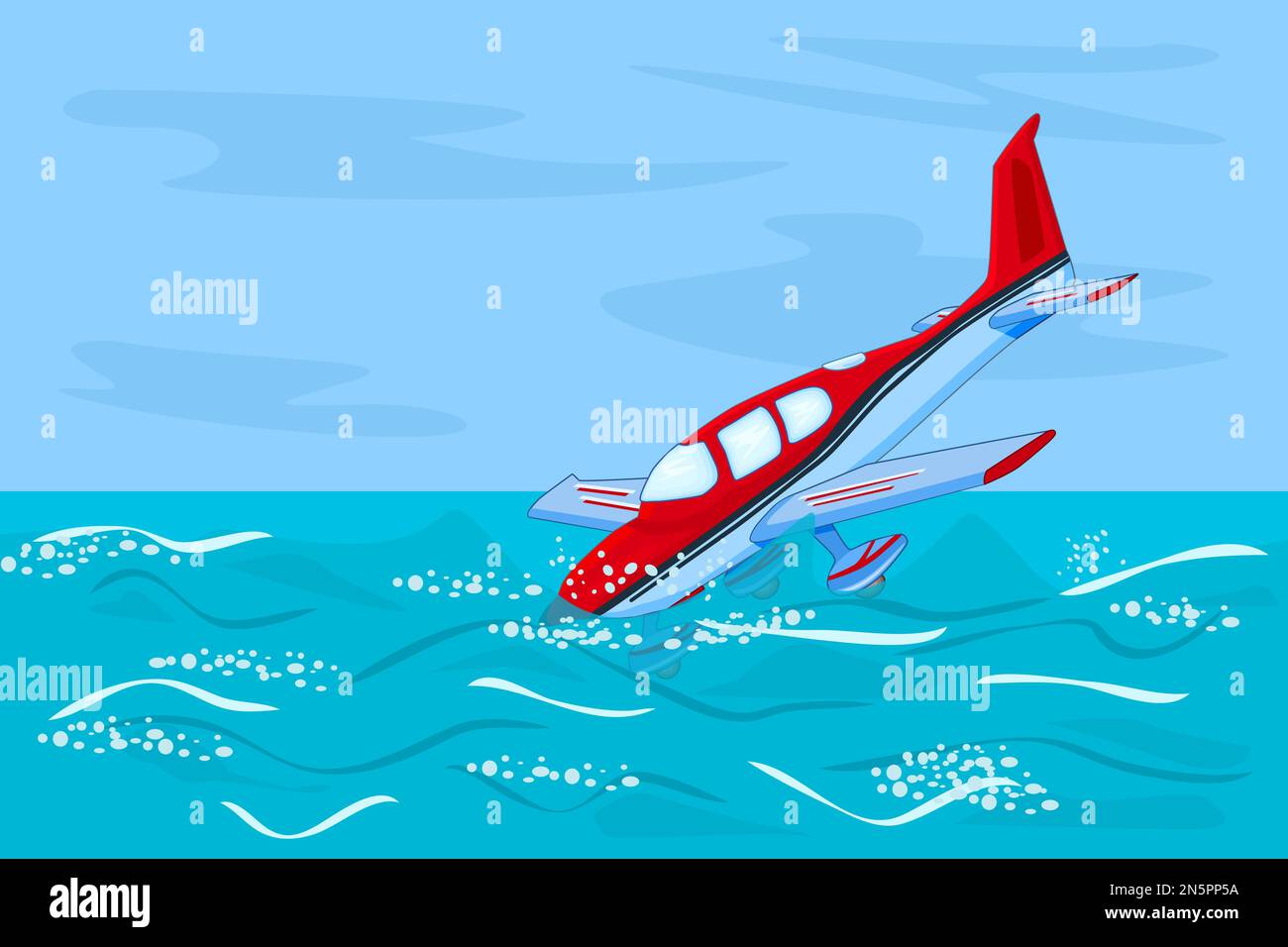 Flugzeugabsturz im wasser Stock-Vektorgrafiken kaufen - Alamy