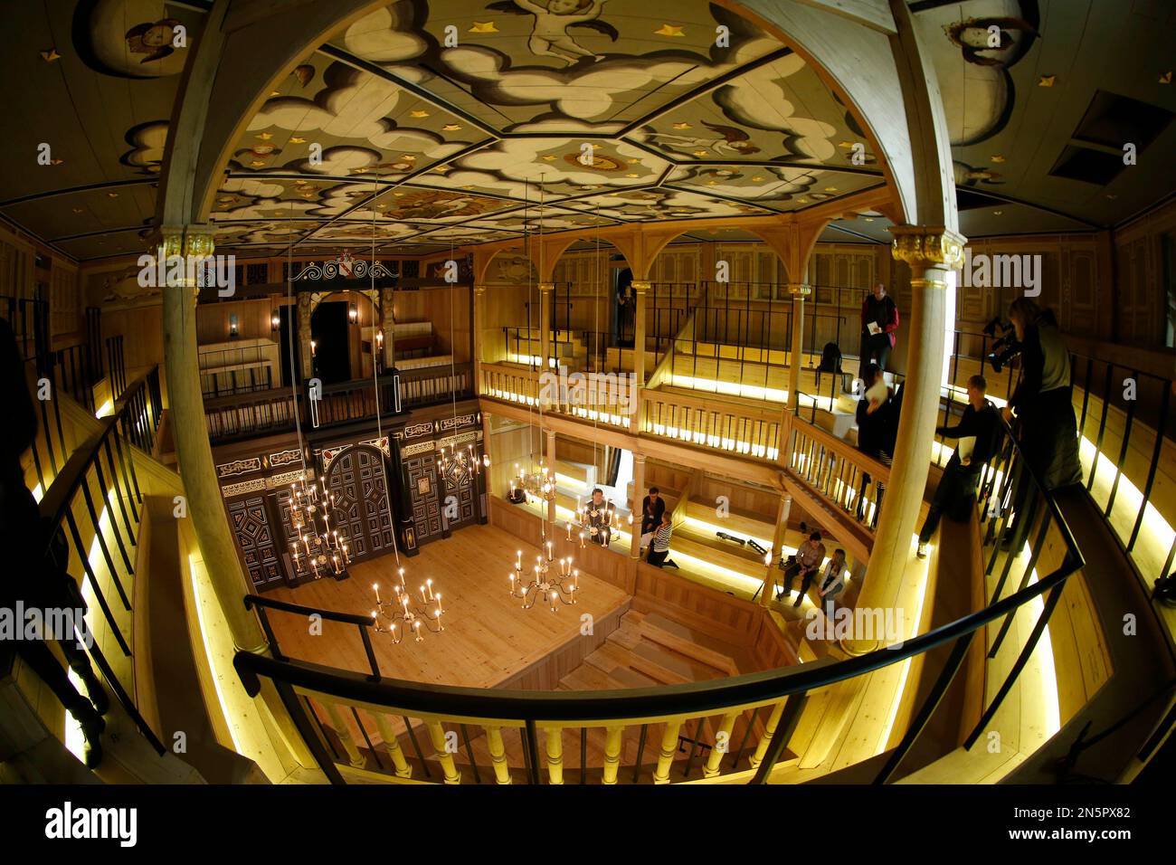 A inside view of the Shakespeare's Globe new indoor theatre Sam ...