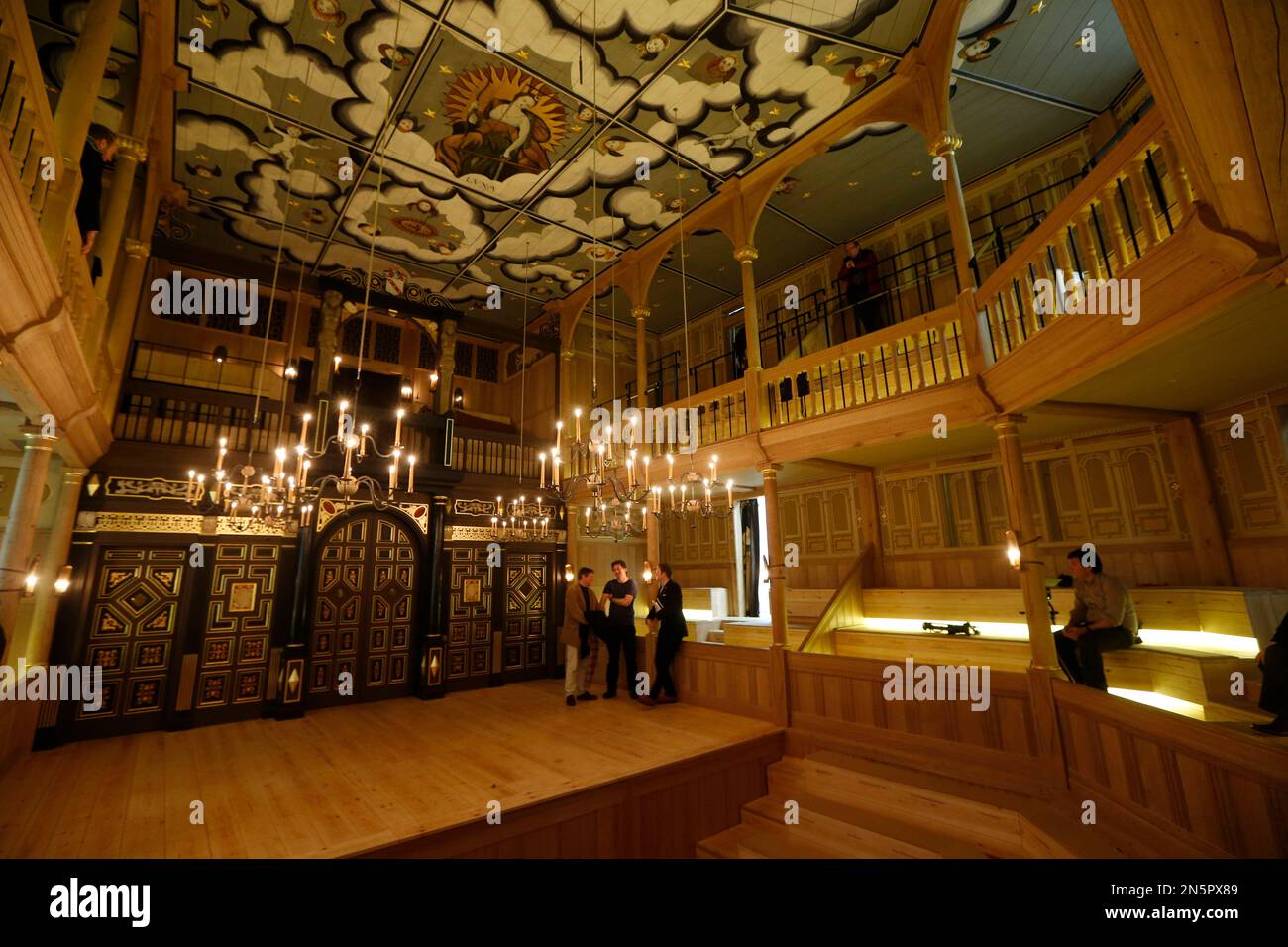 A inside view of the Shakespeare's Globe new indoor theatre Sam ...