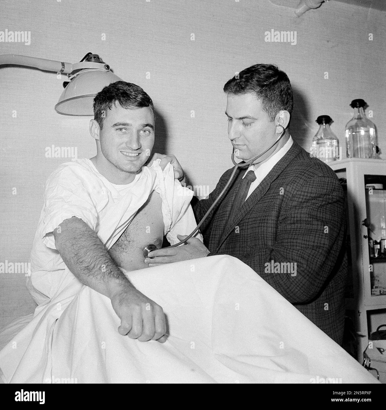FILE - In this Jan. 15, 1964 file photo, Capt. Parker C. Peedin, left ...