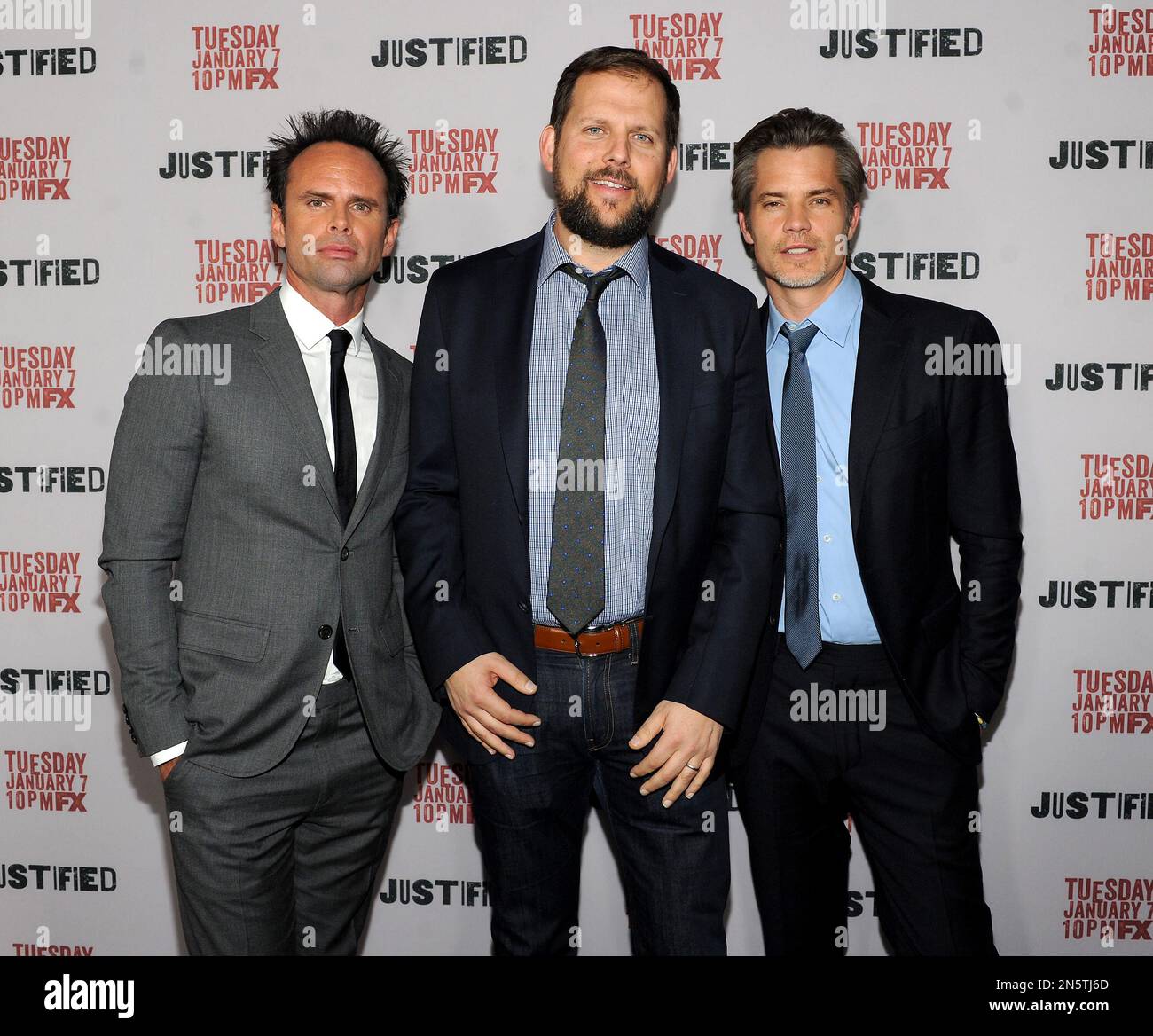 From left, Walton Goggins, President, Original Programming for FX ...