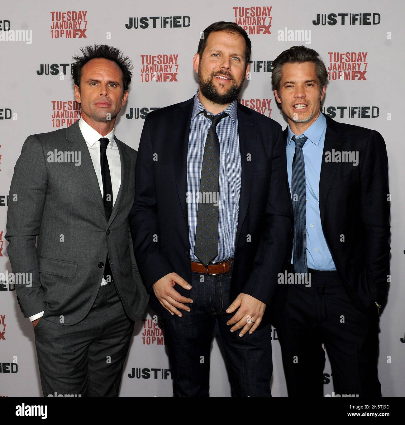 From left, Walton Goggins, President, Original Programming for FX ...