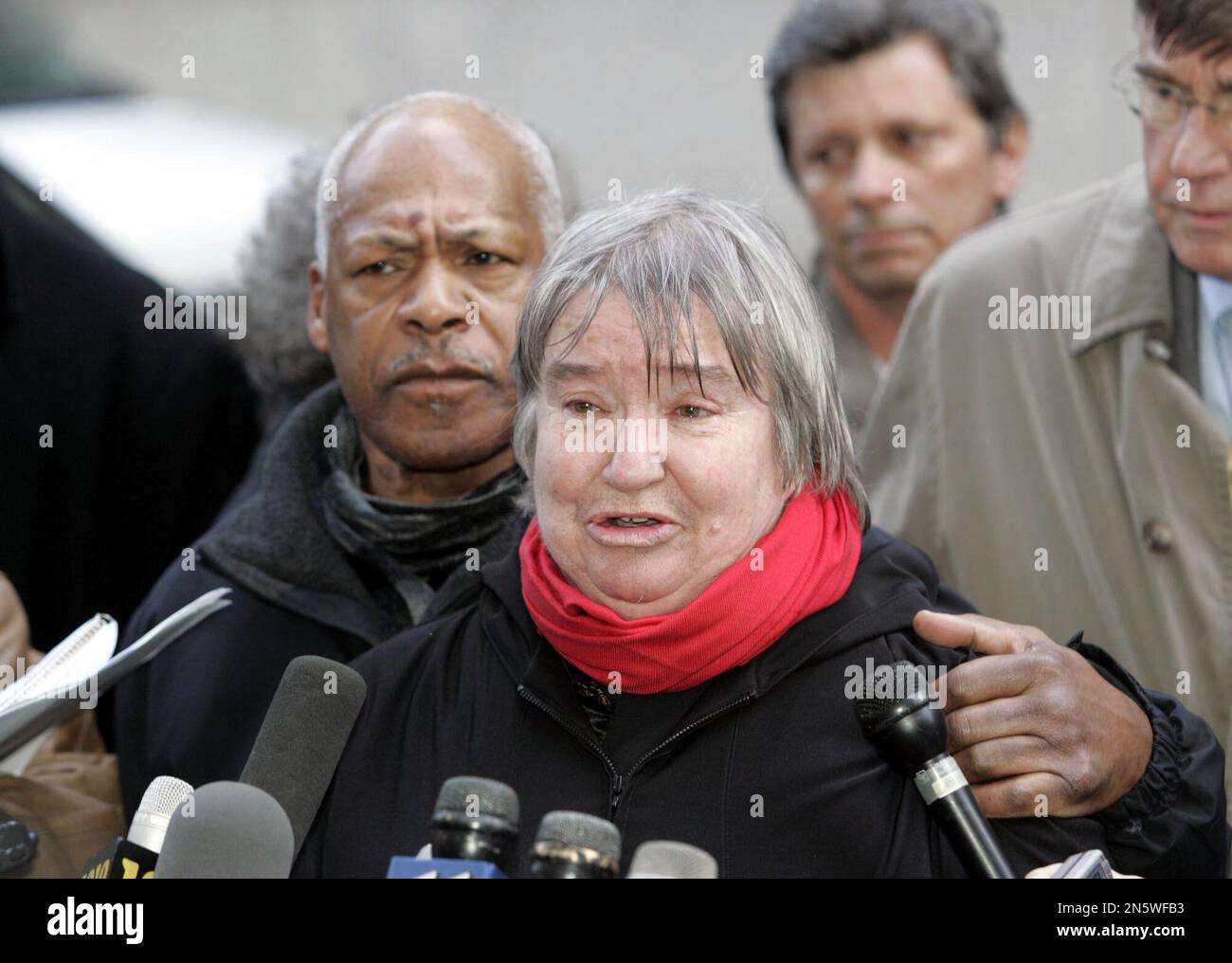 FILE - In this Feb. 10, 2005 file photo, attorney Lynne Stewart cries ...