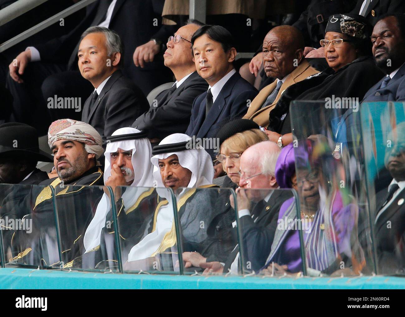 Japan's Crown Prince Naruhito, top center, and attends the memorial ...