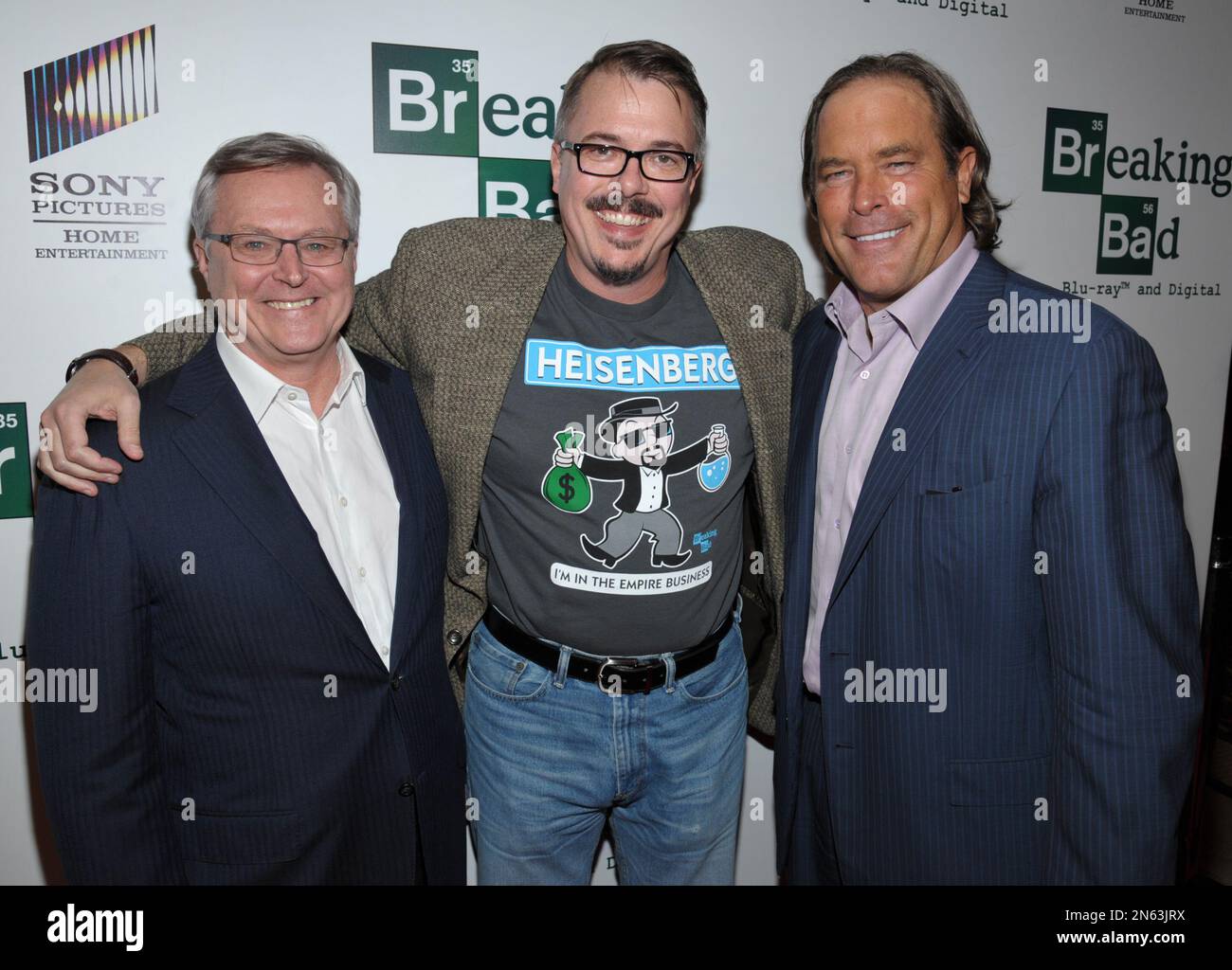 Fromleft, President of Sony Pictures Home Entertainment David Bishop ...