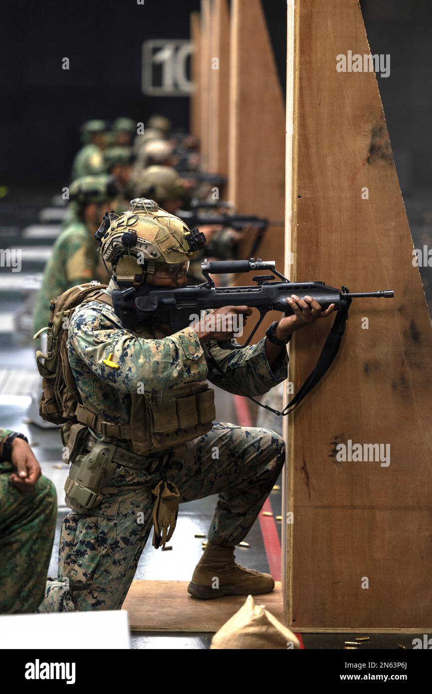 USA Marinekorps Major Corey Lockhart, der Expeditionskommandeur der ...
