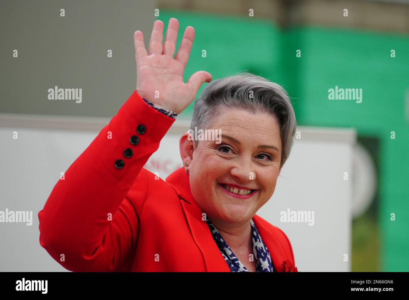 Ashley Dalton von Labour feiert, nachdem er im Burscough Racquet and ...