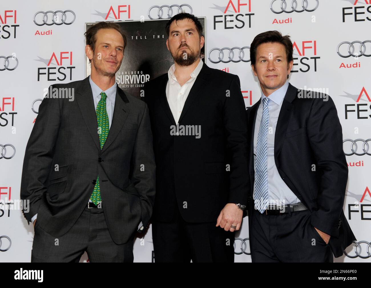 Mark Wahlberg, right, Peter Berg, left, and retired petty officer 1st ...