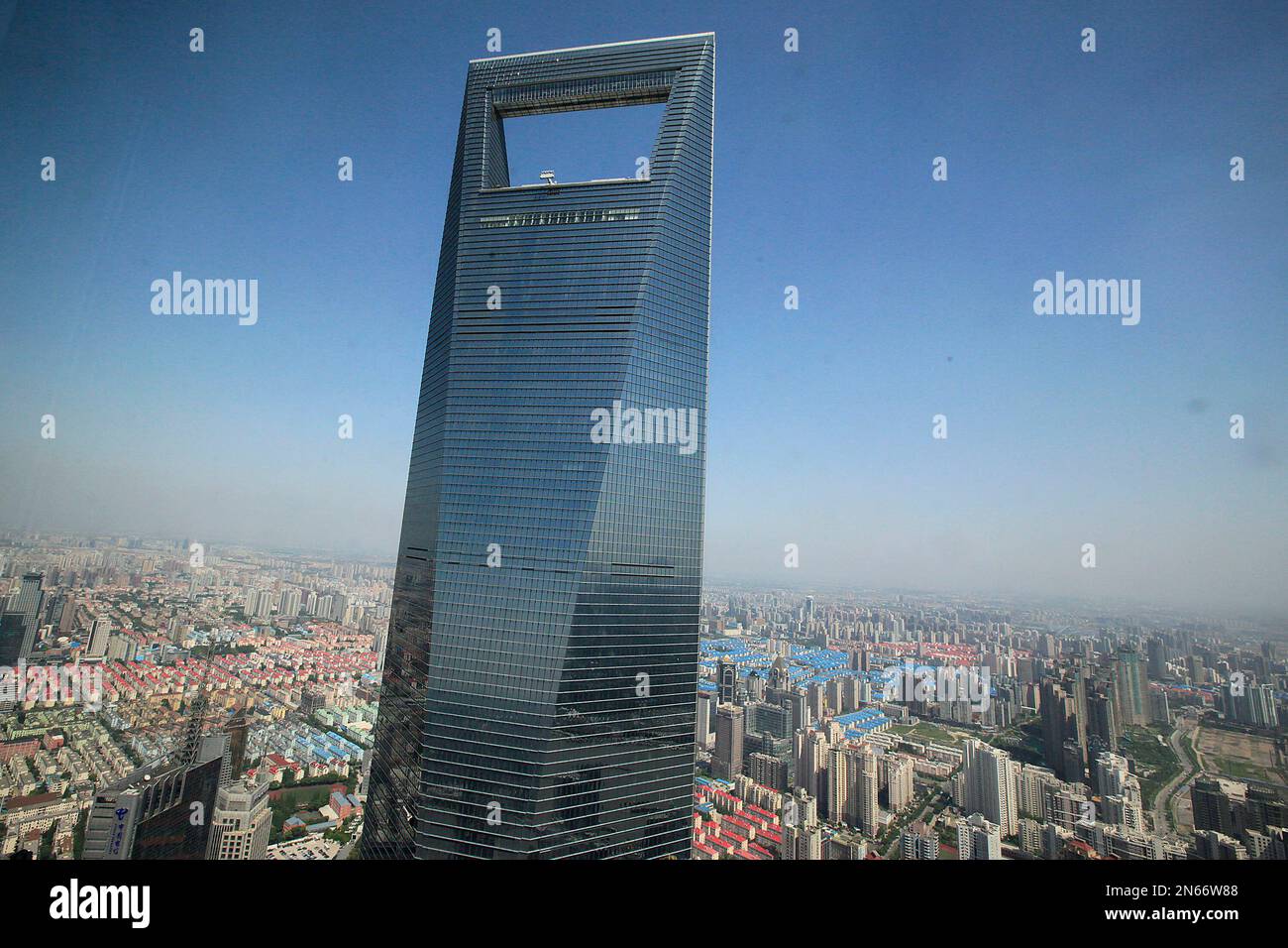 FILE - This June 25, 2009 file photo shows the Shanghai World Financial ...