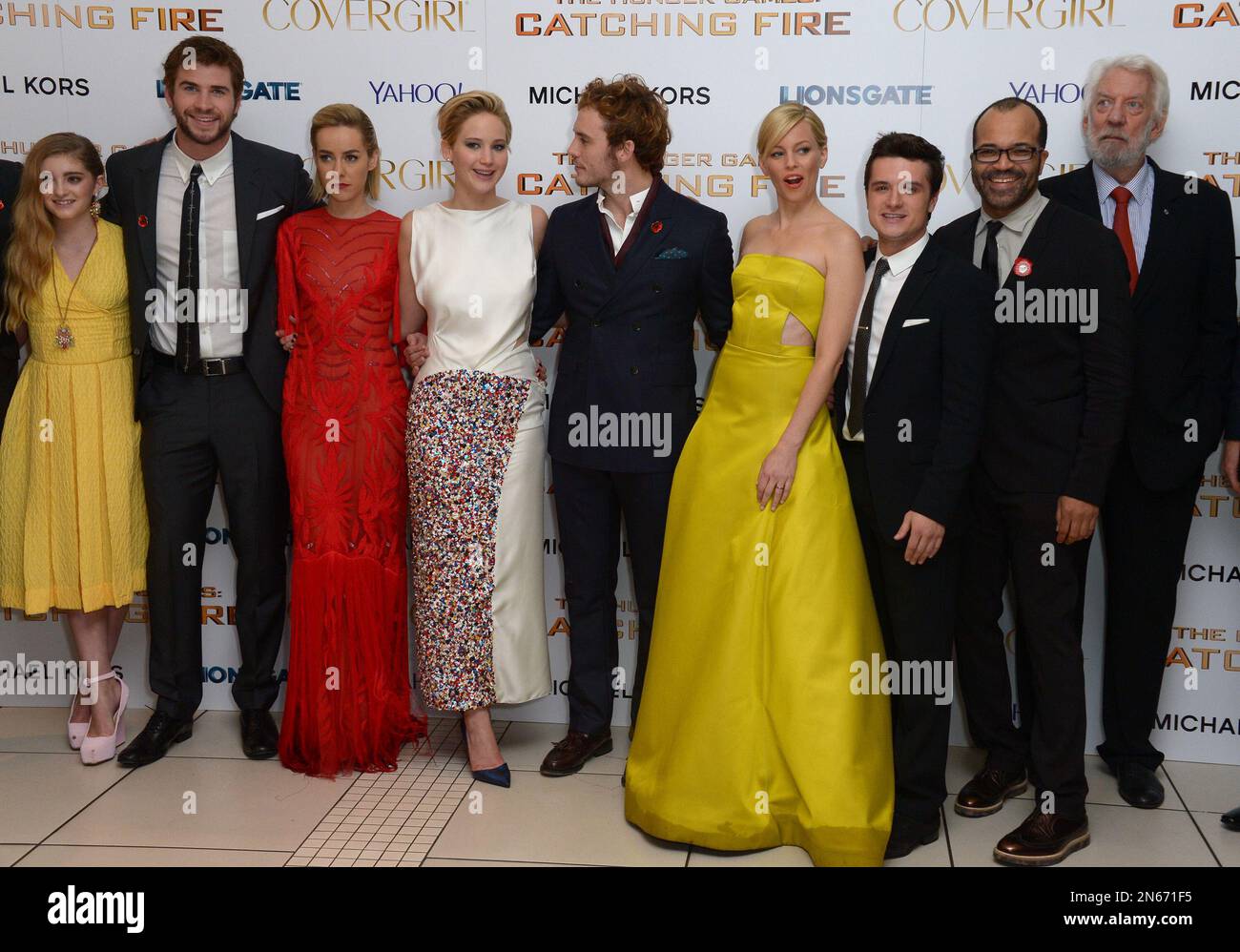 From left to right, Willow Shield, Liam Hemsworth, Jena Malone ...