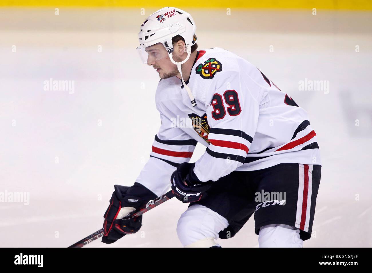 NHL profile photo on Chicago Blackhawks player Luke Philp at a game ...