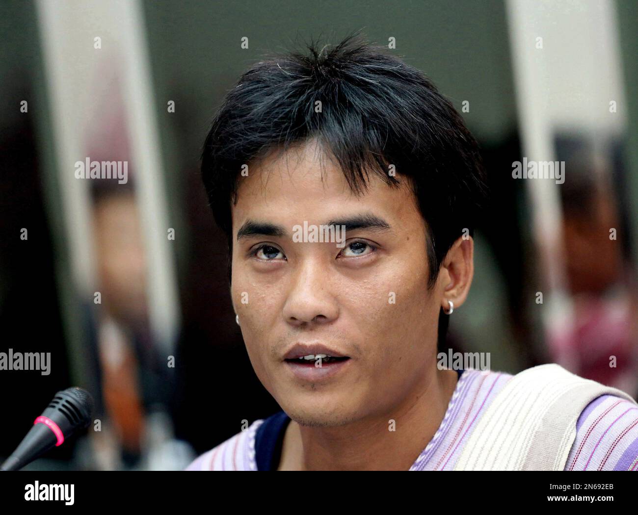 In this Oct. 4, 2013 photo, former leader of God's Army Luther Htoo ...