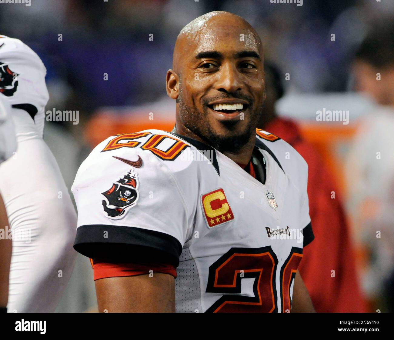 FILE - Tampa Bay Buccaneers free safety Ronde Barber reacts during the ...