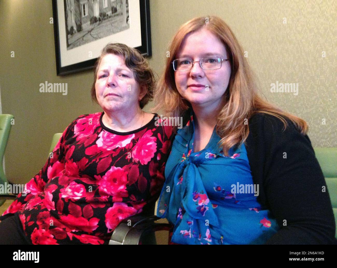 In this Sept. 30, 2013 photo, Marjorie Norwood, left, poses with her ...