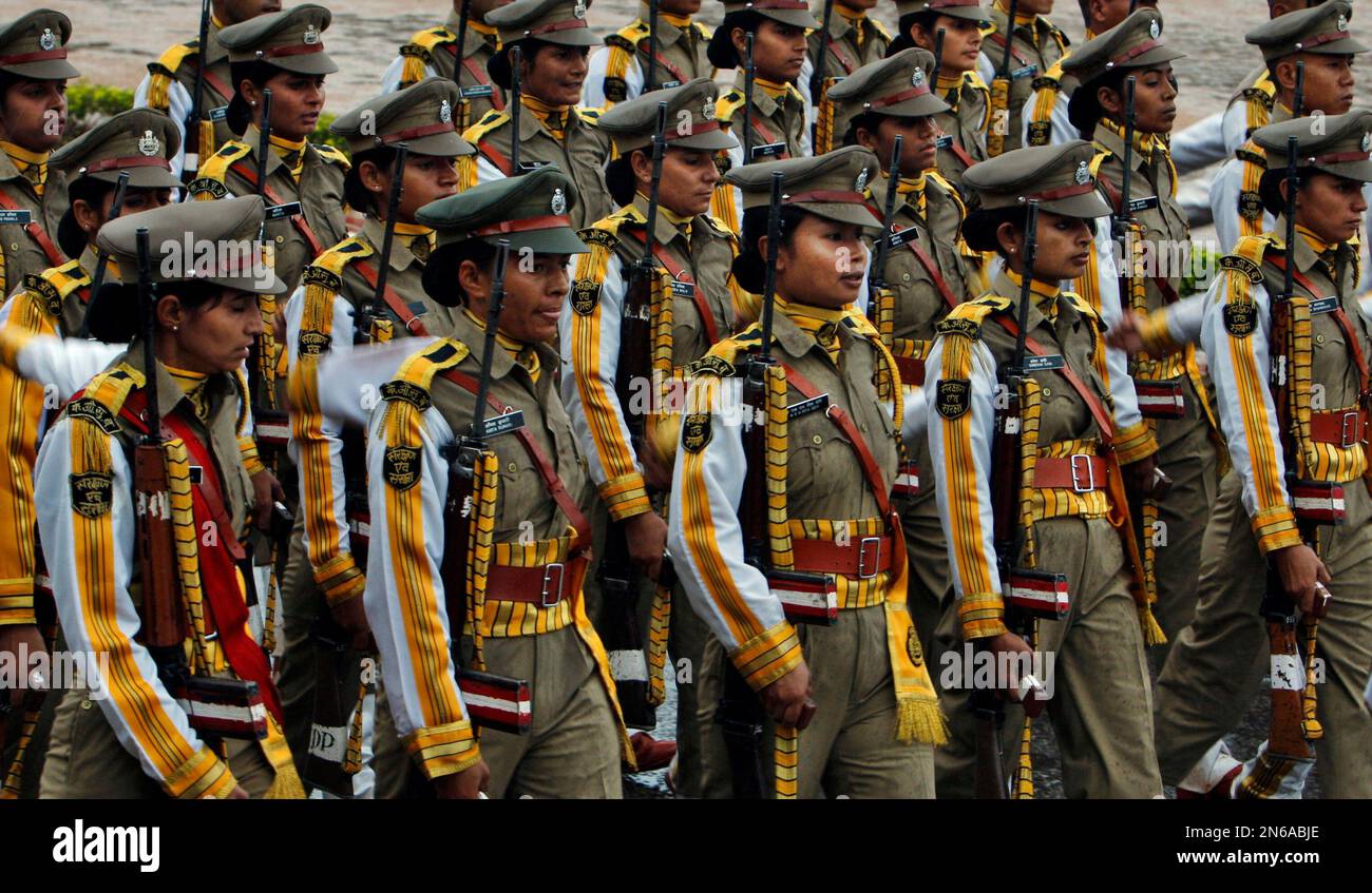 Women trainees of India's Central Industrial Security Force (CISF ...