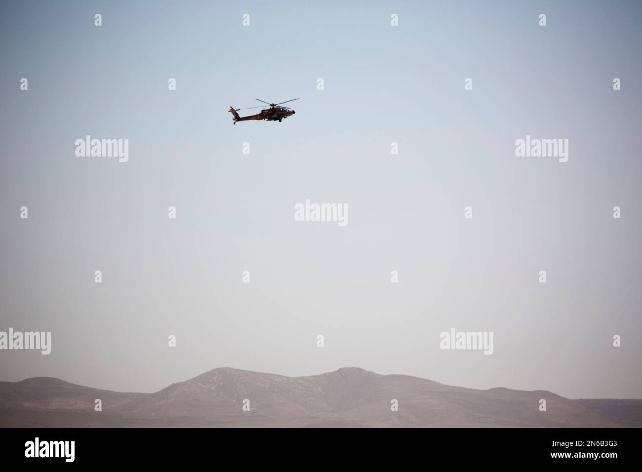 An Israeli air force Boeing AH-64 Apache attack helicopter from the ...