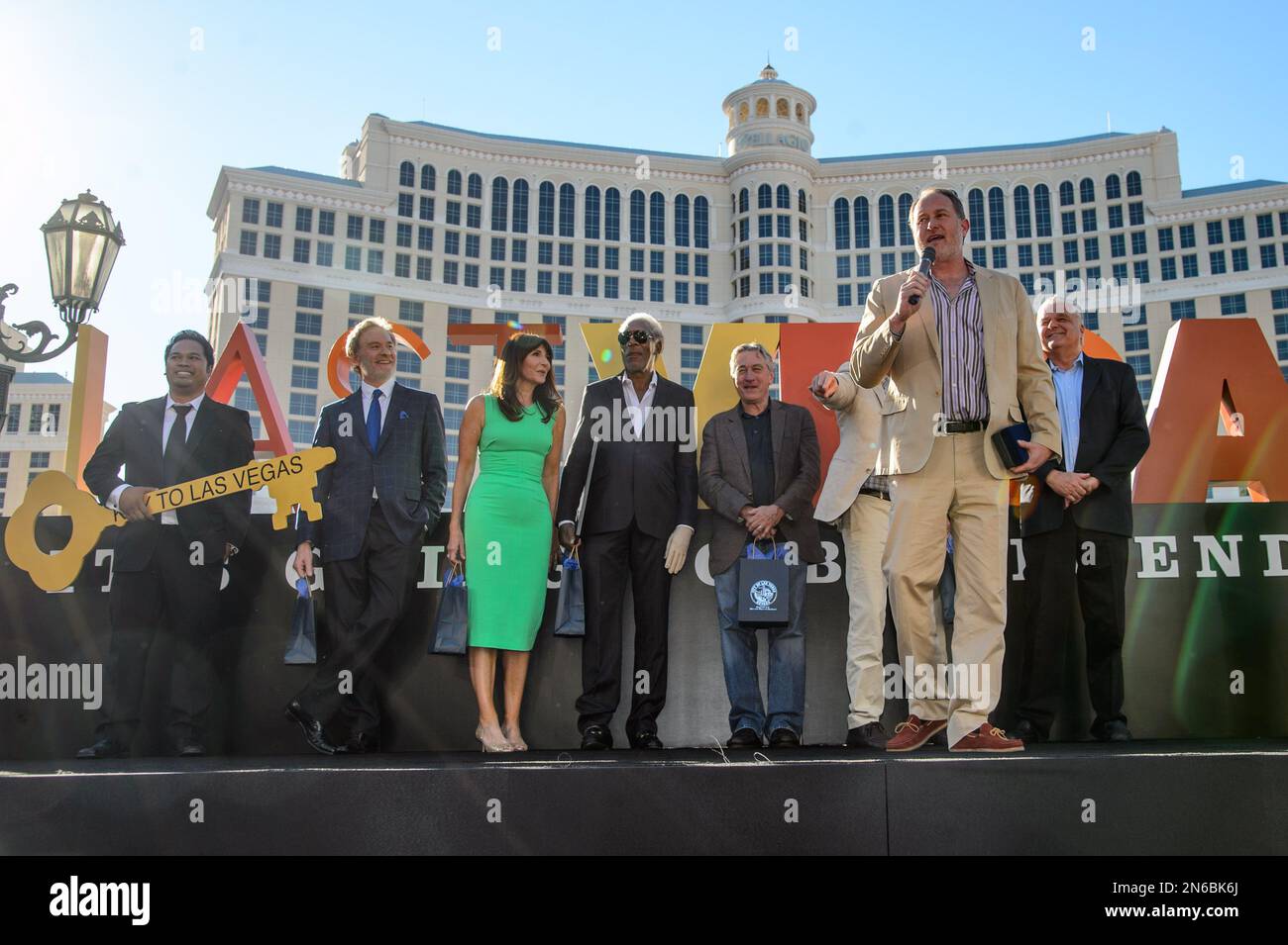 Cast members from CBS Films' 'Last Vegas' (L-R) Kevin Kline, Mary ...