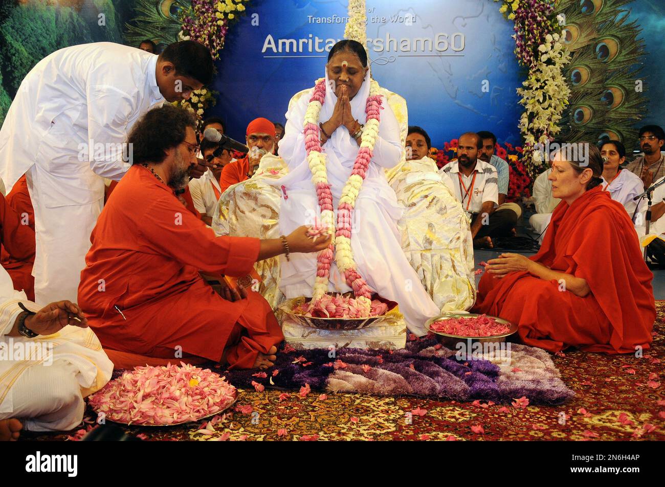 Indian spiritual leader Mata Amritanandamayi attends celebrations ...