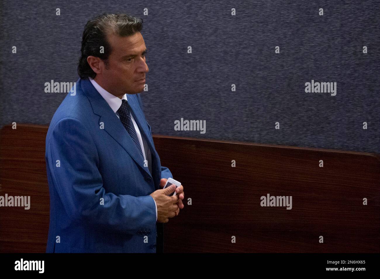 Captain Francesco Schettino leaves the court room of the converted ...