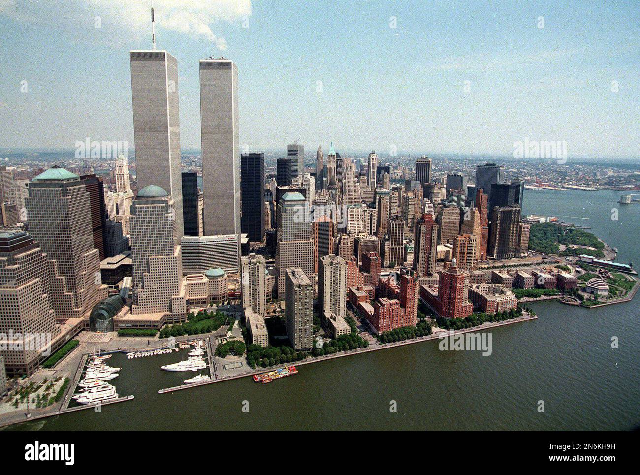 FILE - This June 23, 1999 file photo shows the twin towers of the World ...