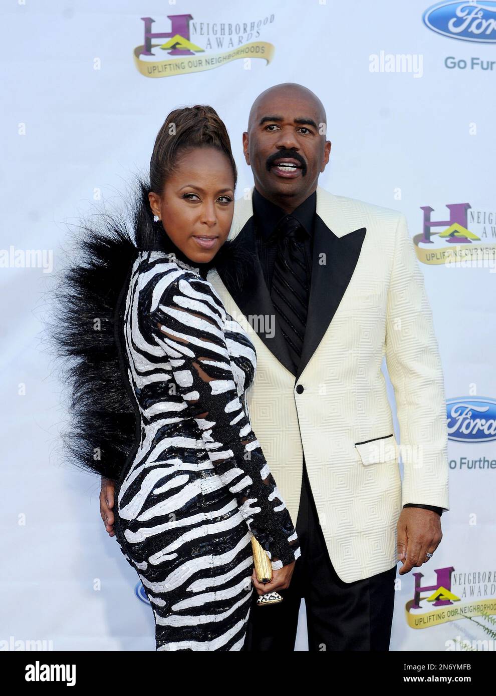 TV personality Steve Harvey, right, and wife Marjorie Bridges arrive at the 11th Annual Ford ...