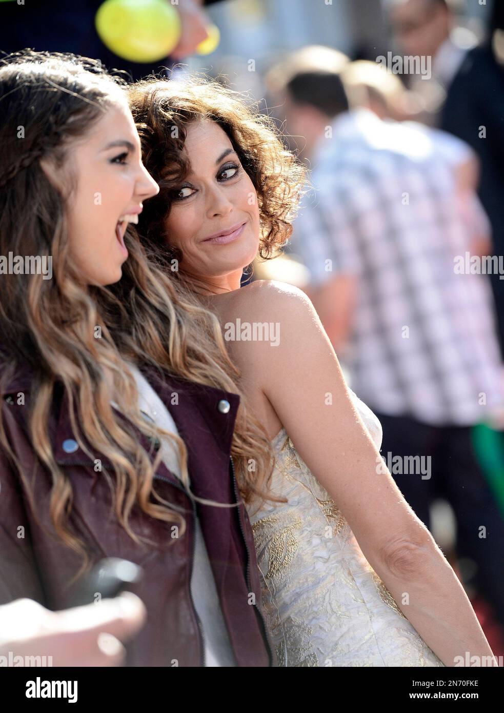 Actress Teri Hatcher, right, and her daughter Emerson Hatcher arrive on ...