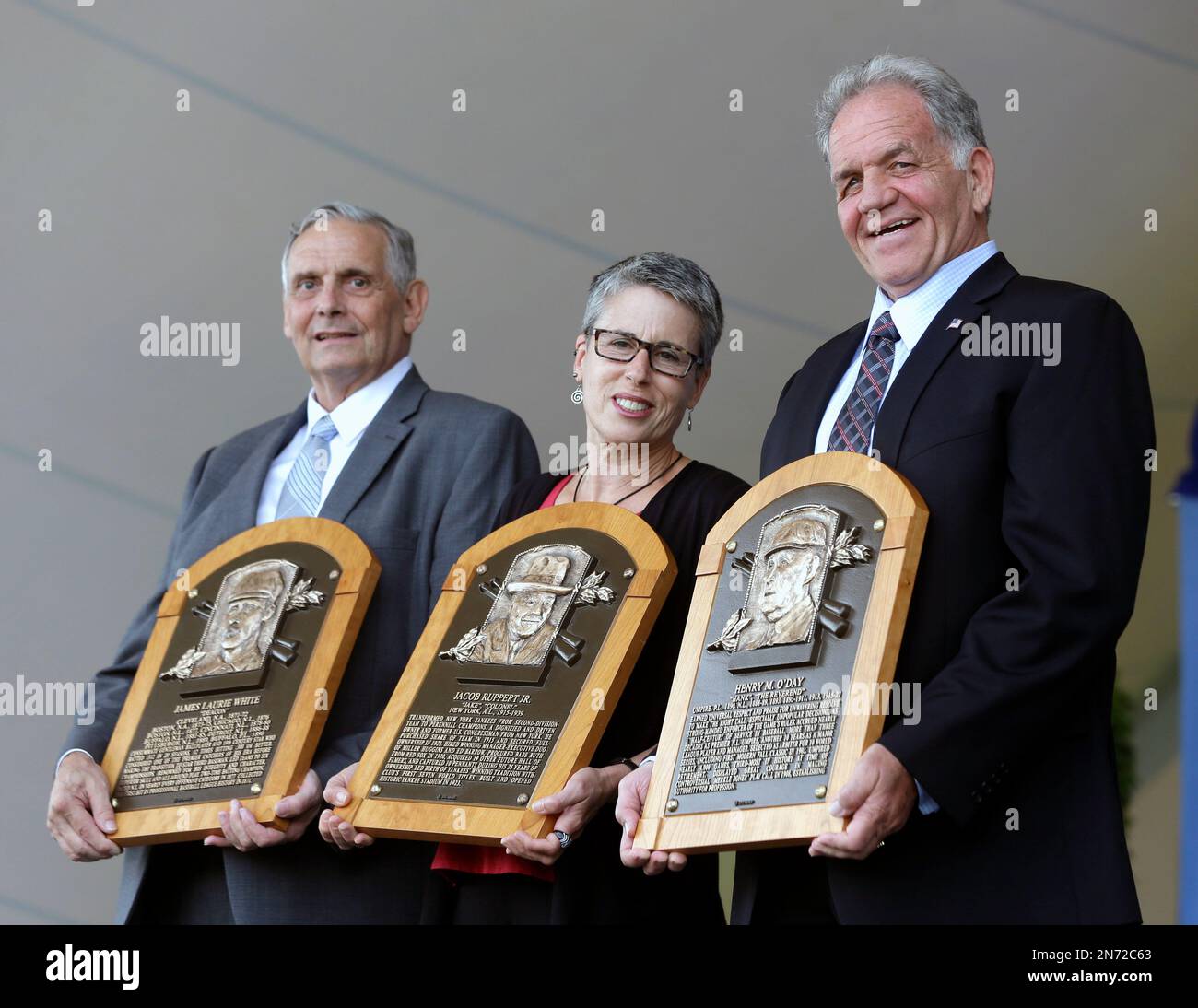 Family representatives Jerry Watkins, left, great grandson of Baseball ...