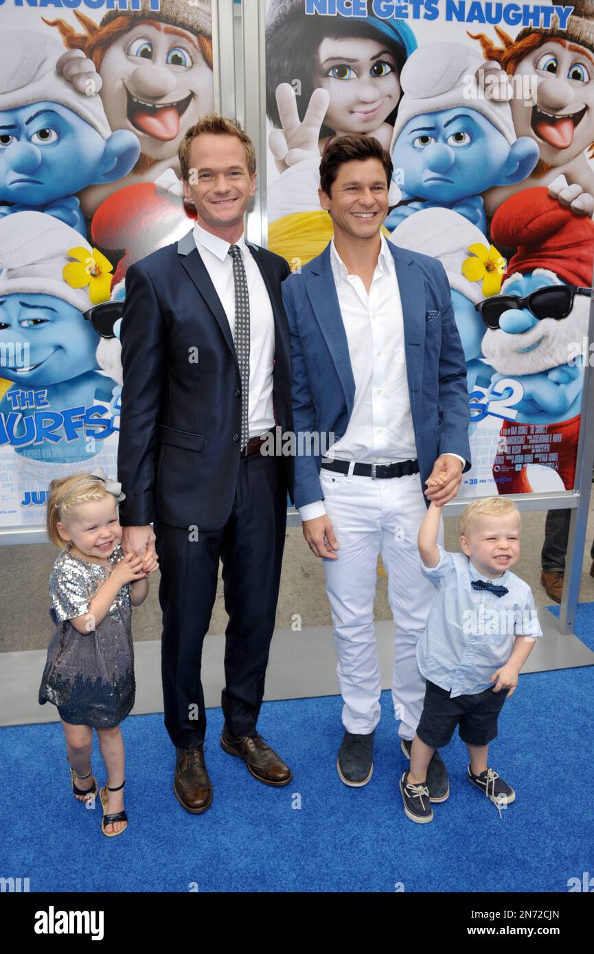 Actors Neil Patrick Harris, second from left, and David Burtka with ...