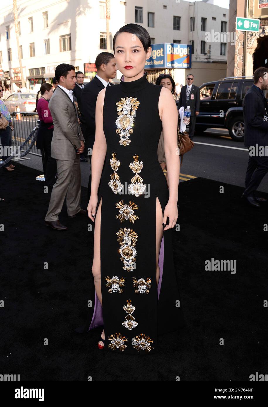 Actress Rinko Kikuchi arrives on the red carpet at the LA premiere of ...