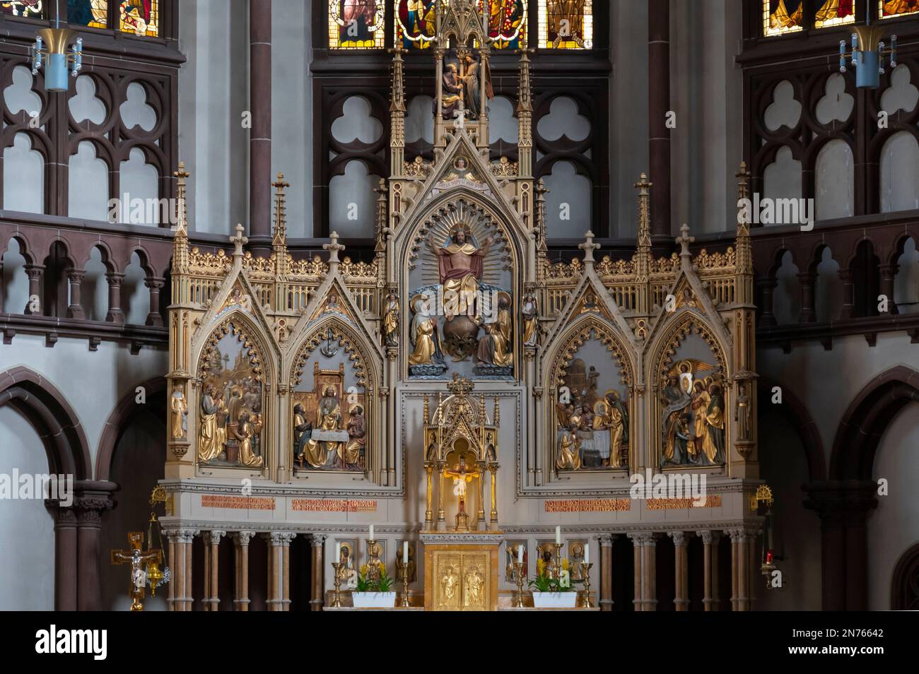 Deutschland, Hessen, Südhessen, Bergstraße, Heppenheim, Altstadt von ...