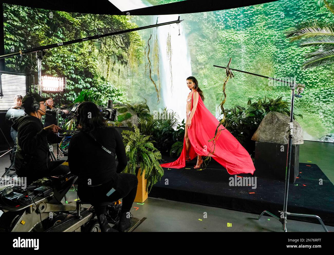 New York City 02/08/2023 PIER 59 NYFW Party und feiert die Virtual Production Megawall, die am ...