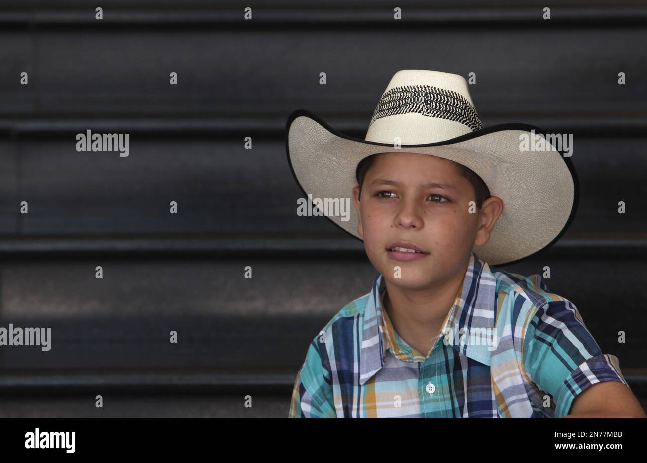 Mexican-American singer and actor Luis Enrique González, known as "El Gallo de Jalisco," poses ...