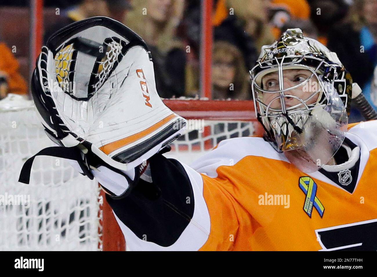FILE - In this April 23, 2013, file photo, Philadelphia Flyers goalie ...