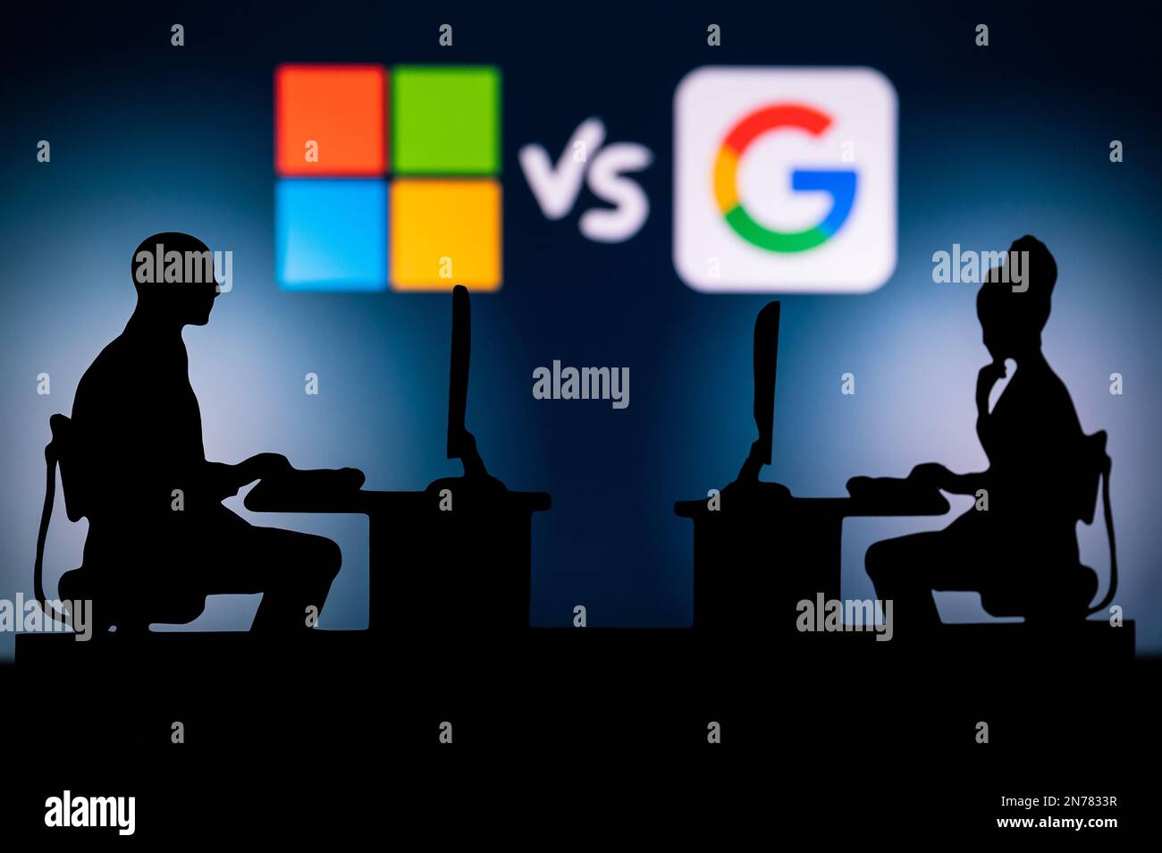 Google gegen microsoft -Fotos und -Bildmaterial in hoher Auflösung – Alamy
