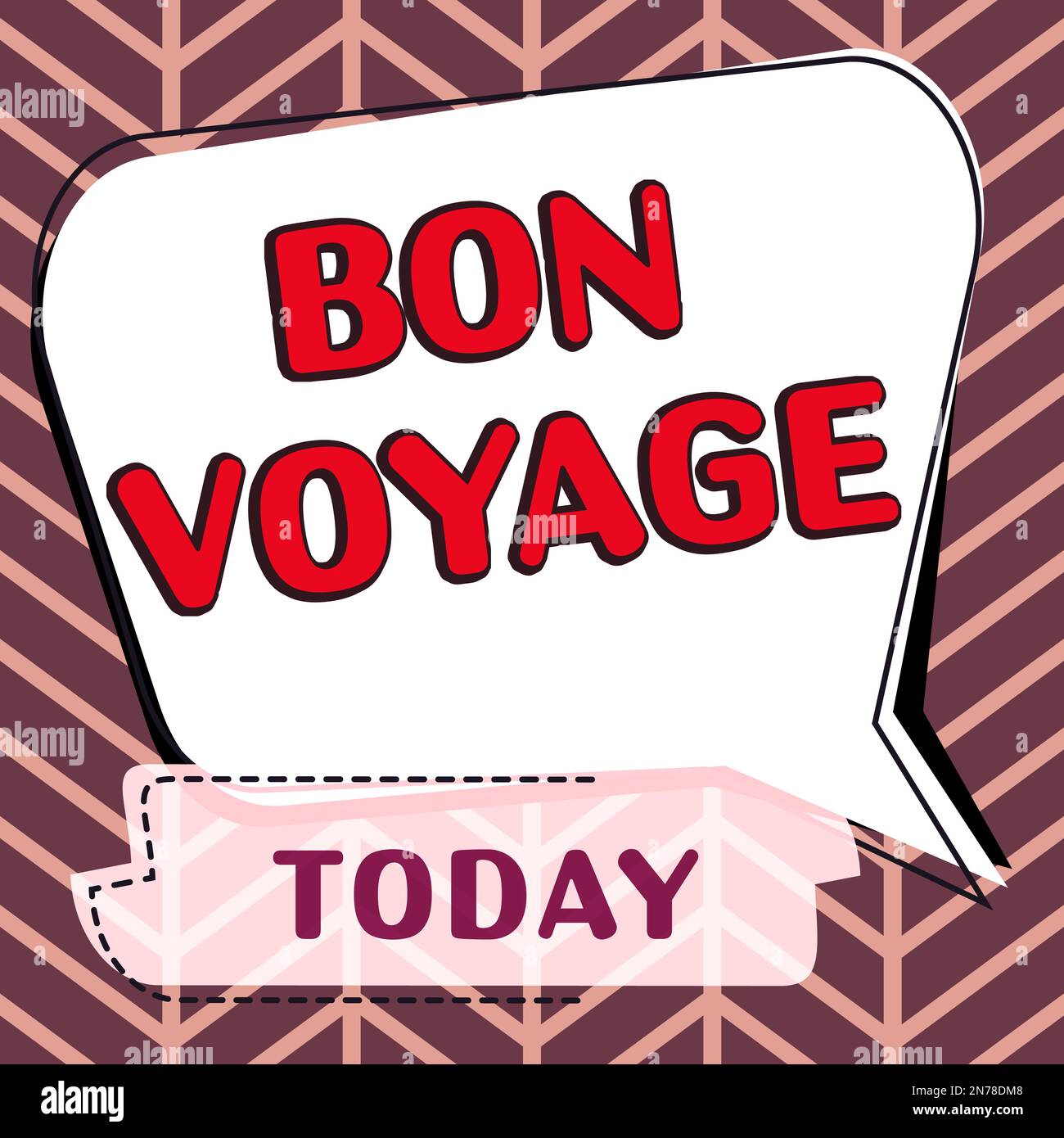 Text wird angezeigt Bon Voyage. Das Internet-Konzept drückt jemandem ...