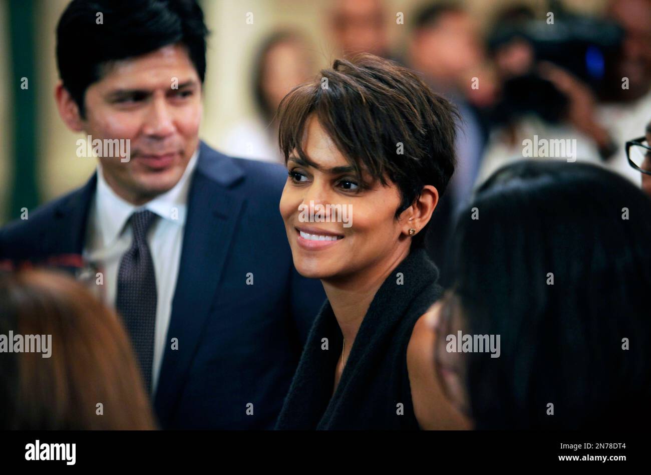 Actress Halle Berry Leaves The Hearing Room After Testifying Before The